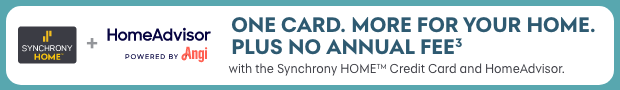 Synchrony HOME + HomeAdvisor Powered By Angi One card. More for your ...