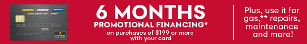 6 months promotional financing* on purchases of $199 or more with your ...